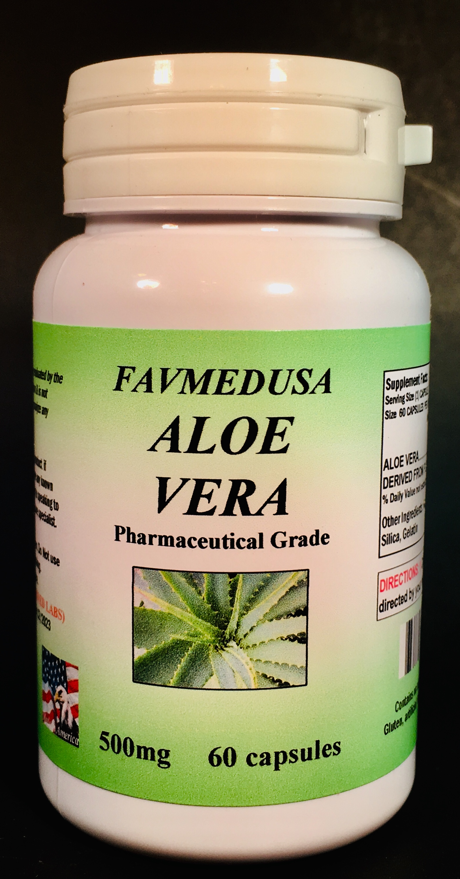 Aloe Vera 500mg Digestion Weight Loss 60 Capsules
